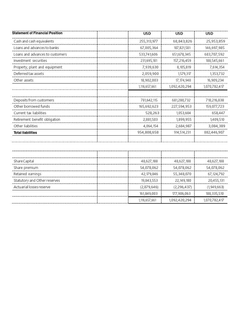 Financial Position Statement Overview | PDF
