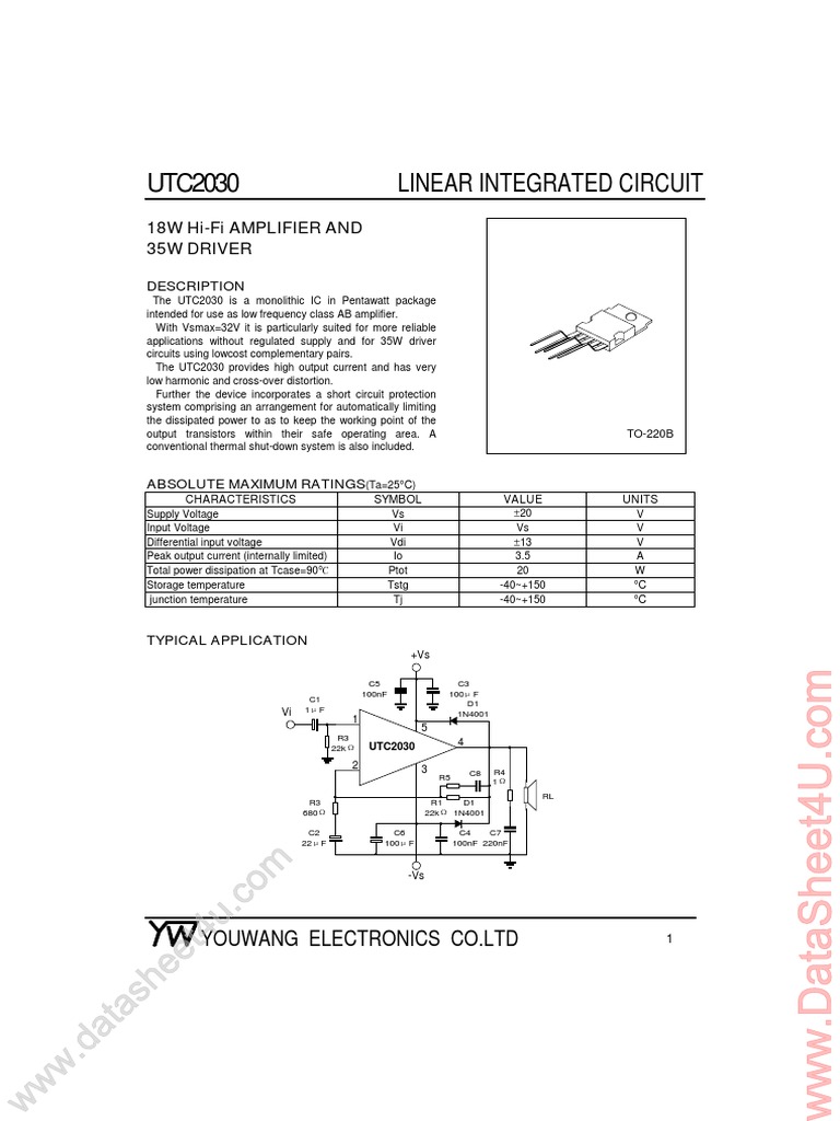 Utc 2030 | PDF | Electronic Filter | Amplifier