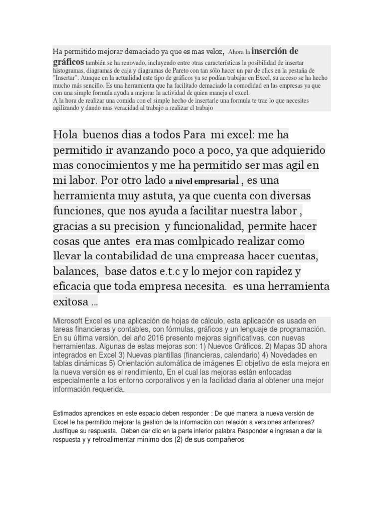 Actividad 3 Excel | PDF | Microsoft Excel | Gestión de la información