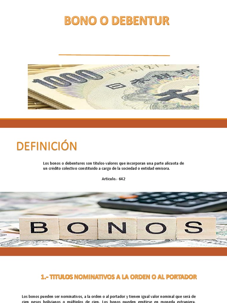 Definición y Tipos de Bonos en Bolivia | PDF