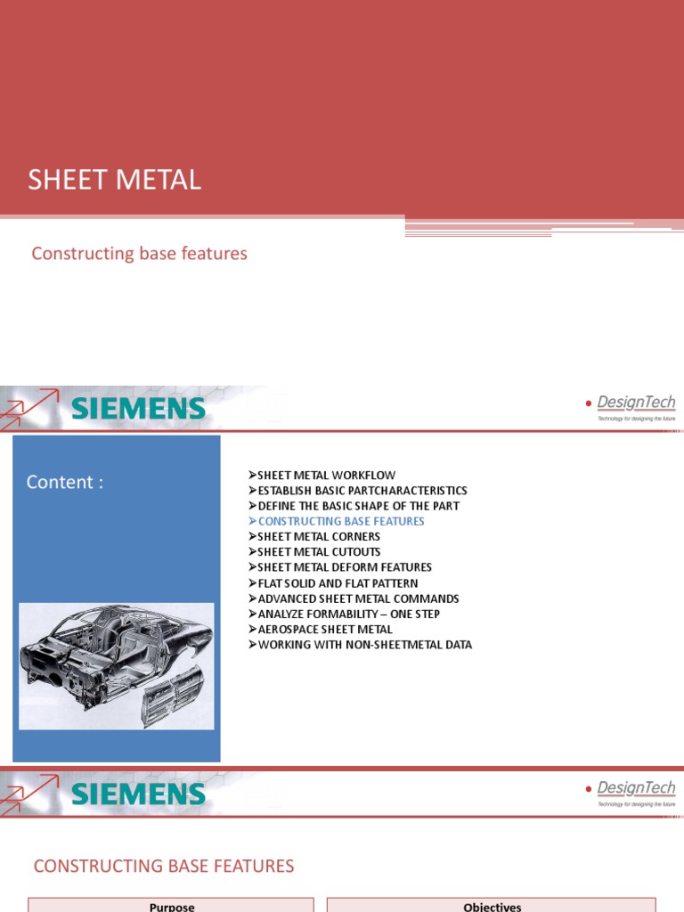Constructing Base Features | PDF | Sheet Metal | Plane (Geometry)