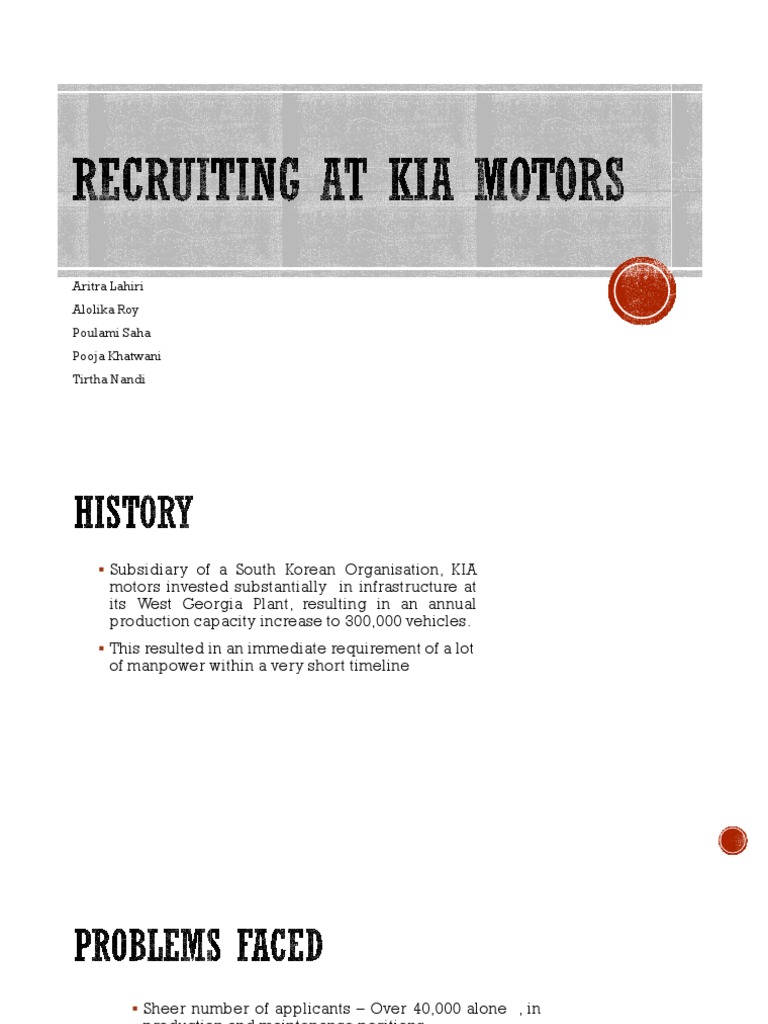 Kia Motors Recruitment Strategy Overview | PDF | Business