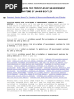 Solution Manual For Principles of Measurement Systems by John P Bentley ...