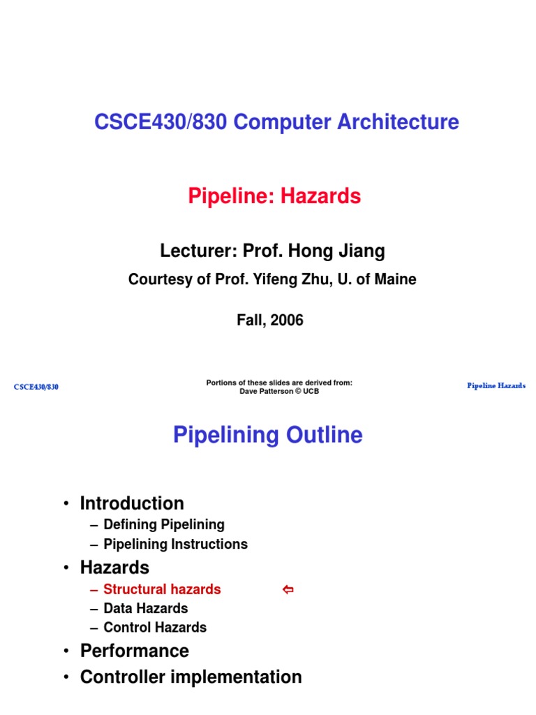 Pipeline Hazards | PDF | Central Processing Unit | Digital Electronics