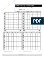 Five Minute Addition Frenzy Worksheets | PDF