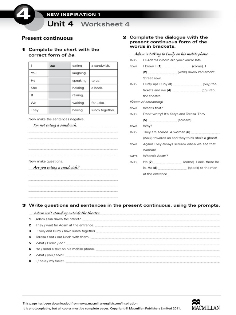 NI1 Grammar Worksheet 4 PDF | PDF | Language Arts & Discipline