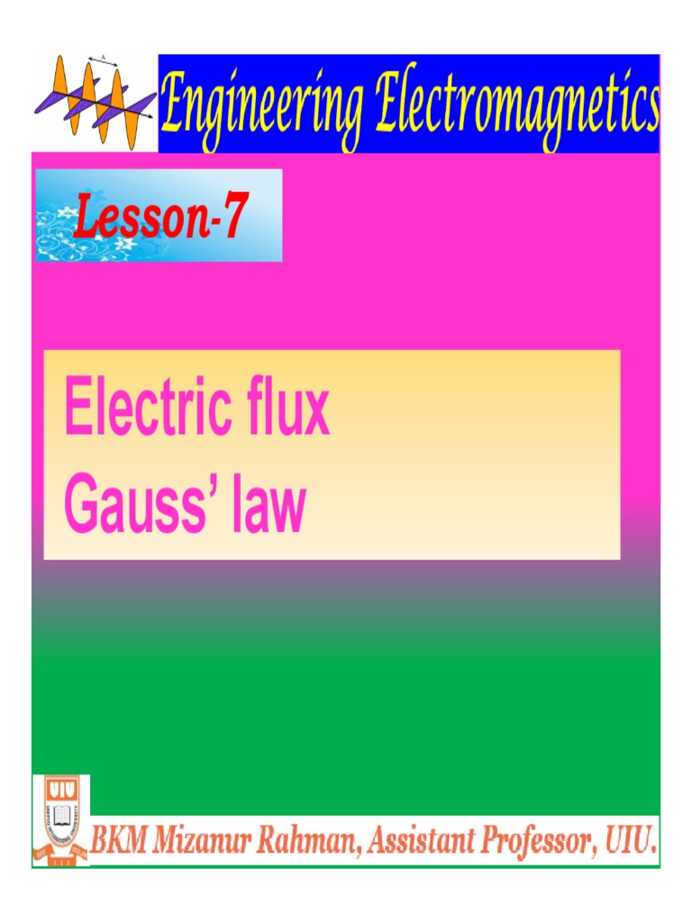 183 EEE303 Lesson07 Gauss'SLaw | PDF