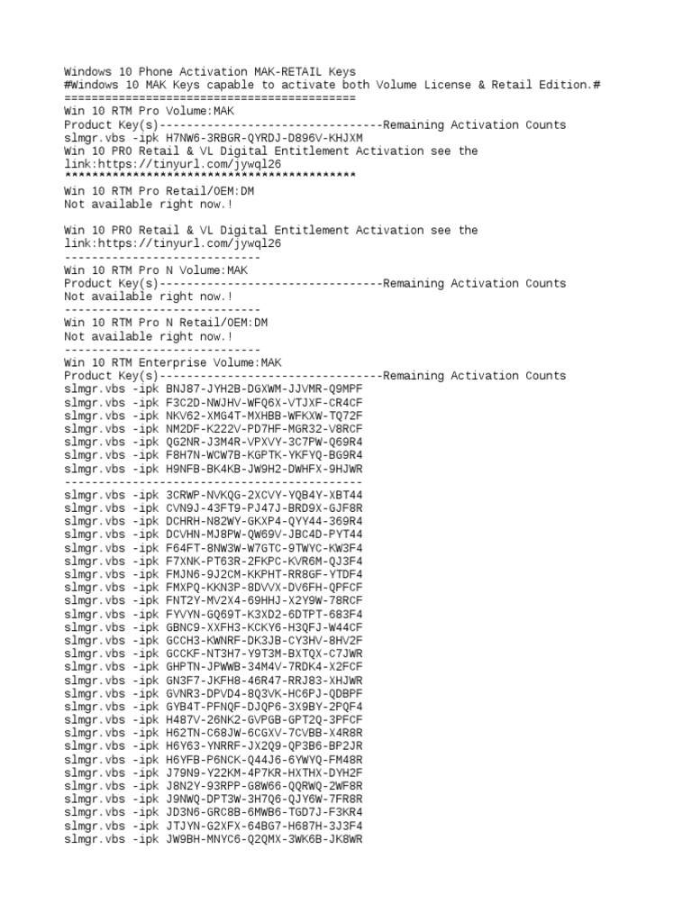 Seriales Windows 10 | PDF | Windows 10 | Macintosh