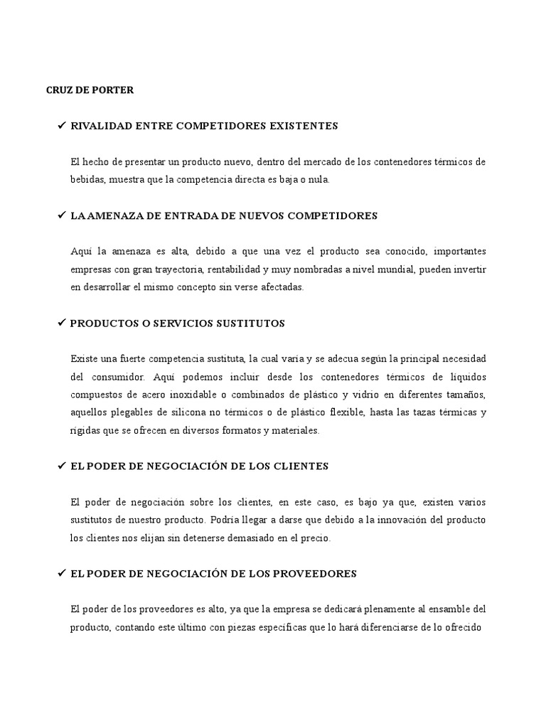 Cruz de Porter | PDF | Negocios | Finanzas y administración del dinero