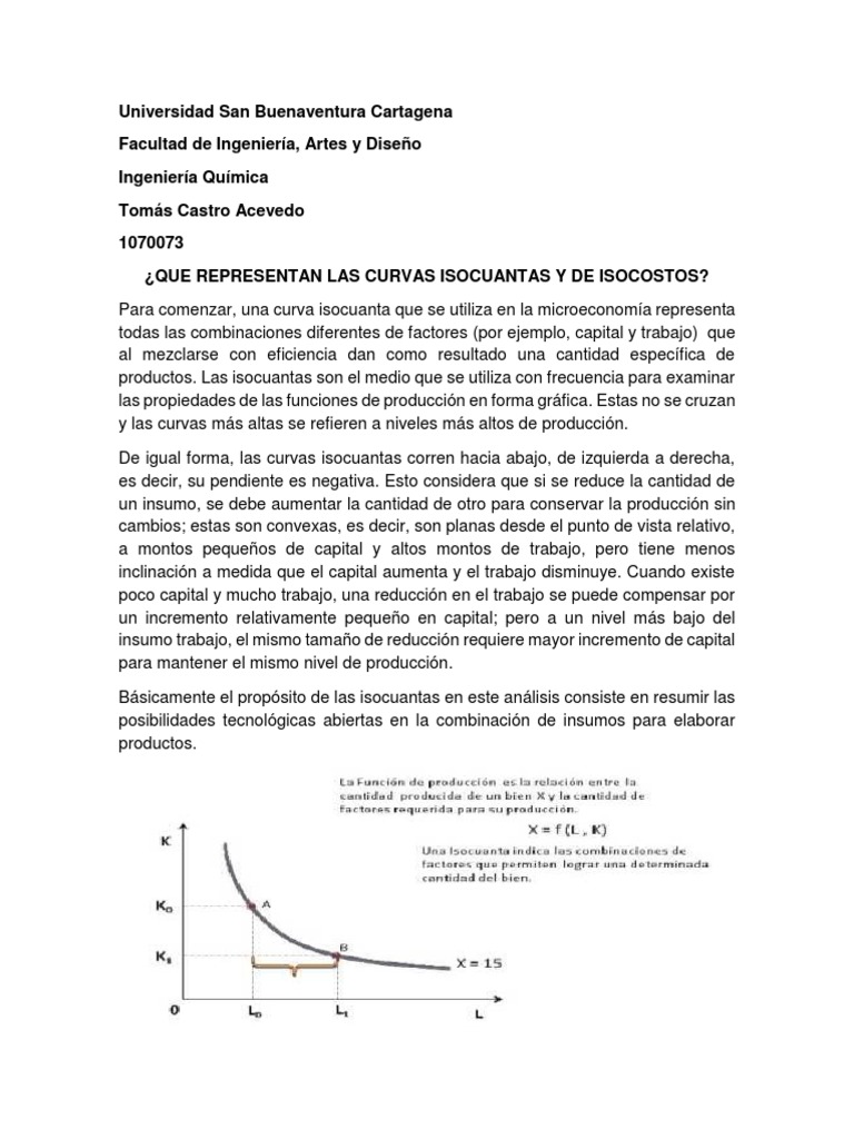 Curvas Isocuantas e Isocostas | PDF | Ciencias económicas | Economias