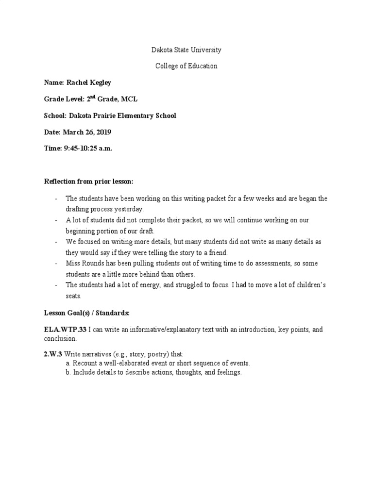 Enhancing 2nd Grade Writing Skills | PDF | Individualized Education ...