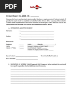 Insurance Incident Report Template | PDF | Social Science