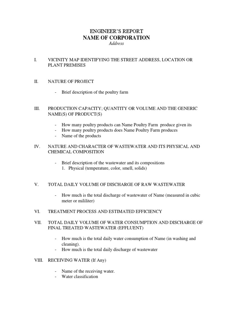Engineer's Report | PDF