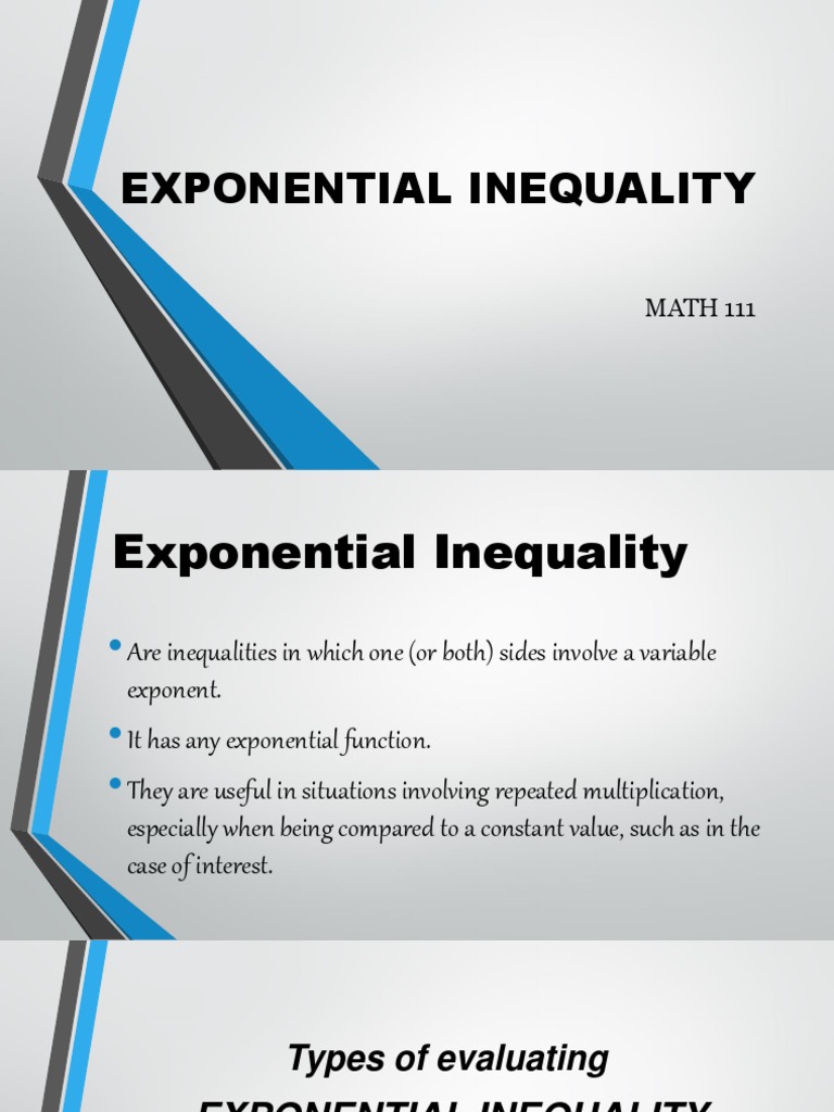 Exponential Inequalities 2 | PDF | Language Arts & Discipline