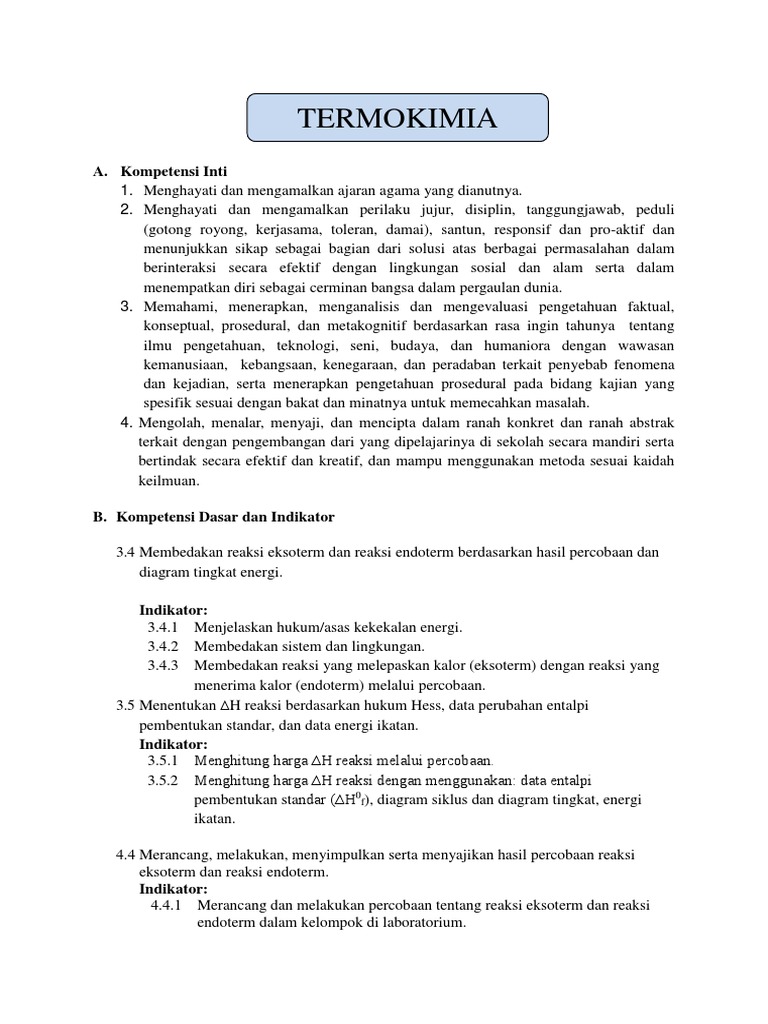 REAKSI KIMIA DAN TERMOKIMIA | PDF