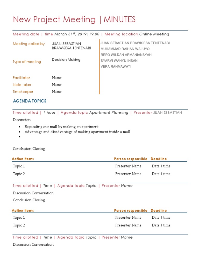 New Project Meeting | PDF | Communication | Human Communication