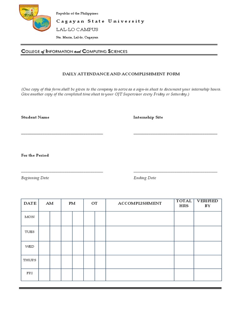 OJT Accomplishment Reports | PDF