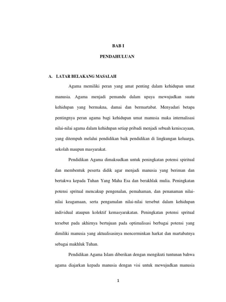 Bab I Makalah Klasifikasi Metode Pengajaran Pai | PDF | Karier ...