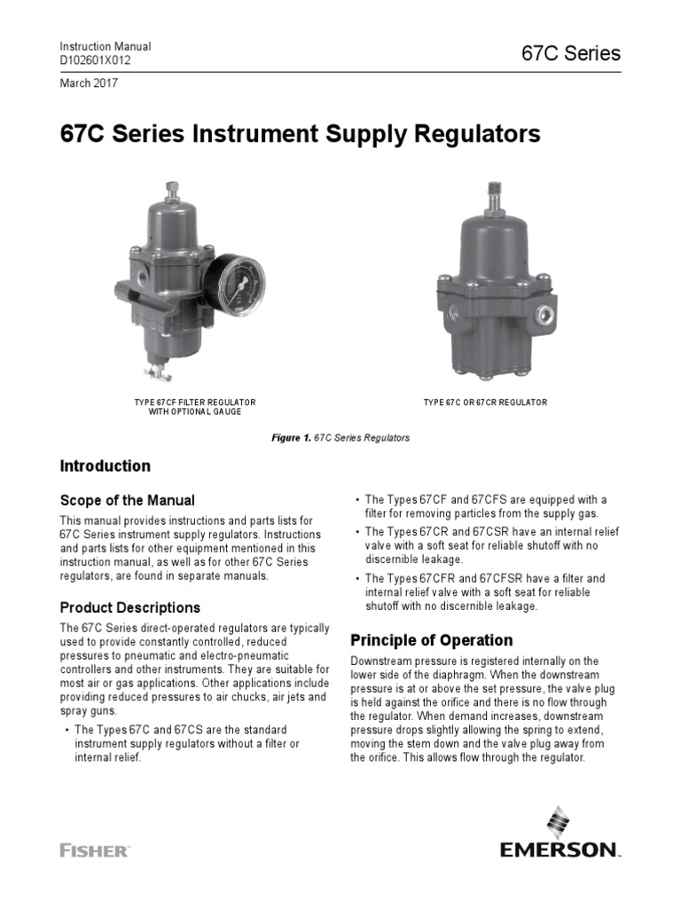 Manual 67c Series Instrument Supply Regulators en 125112 | PDF | Valve ...