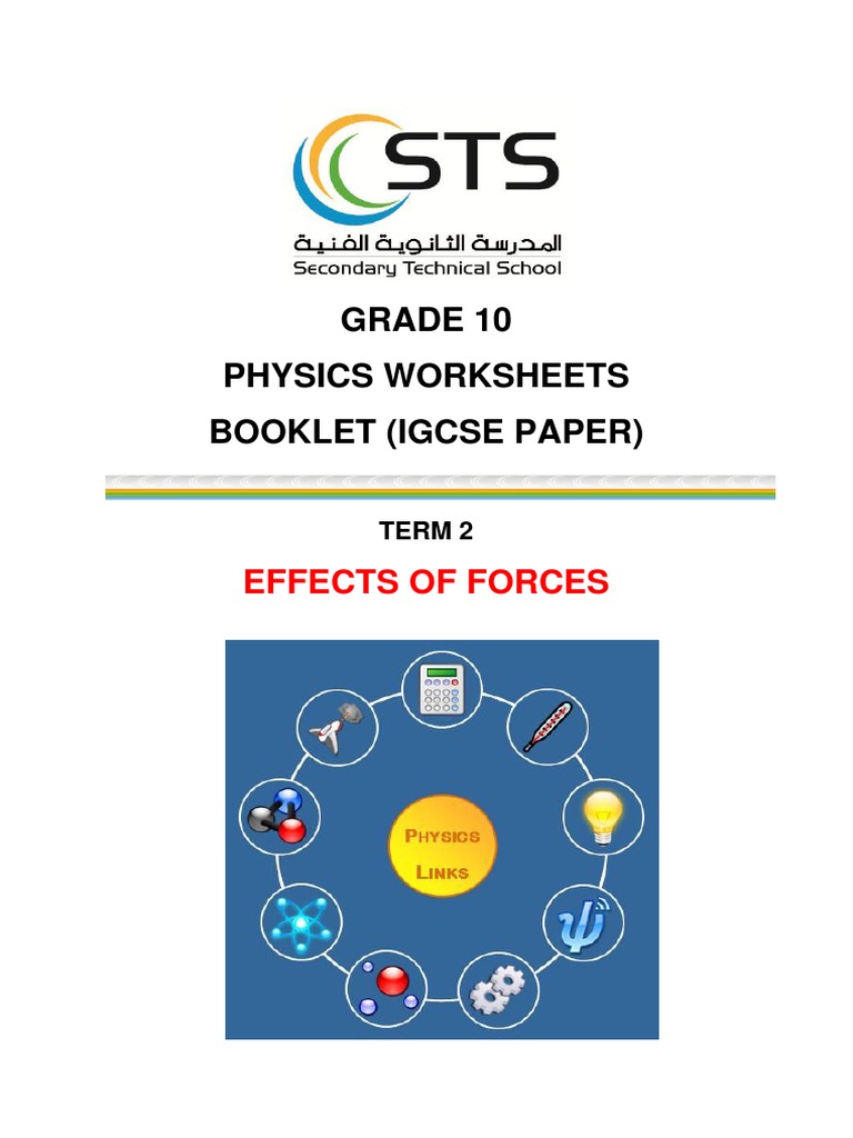 Year 10 Physics Worksheets: Forces | PDF