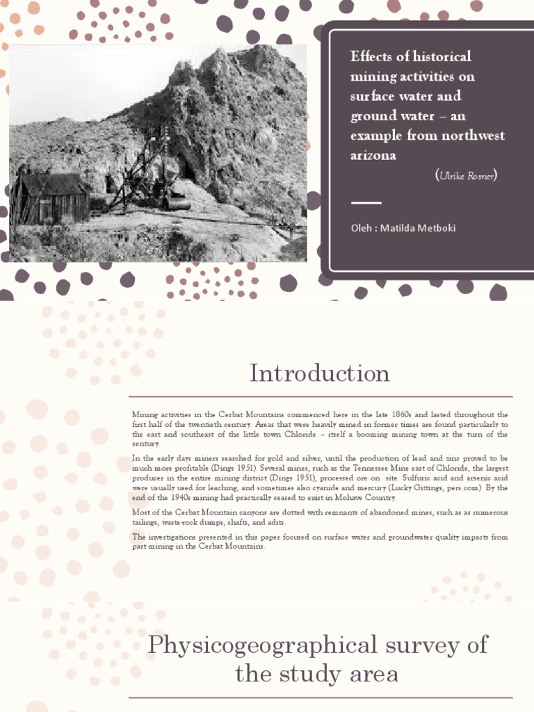 Effects of Historical Mining Activities On Surface Water | PDF | Mining ...