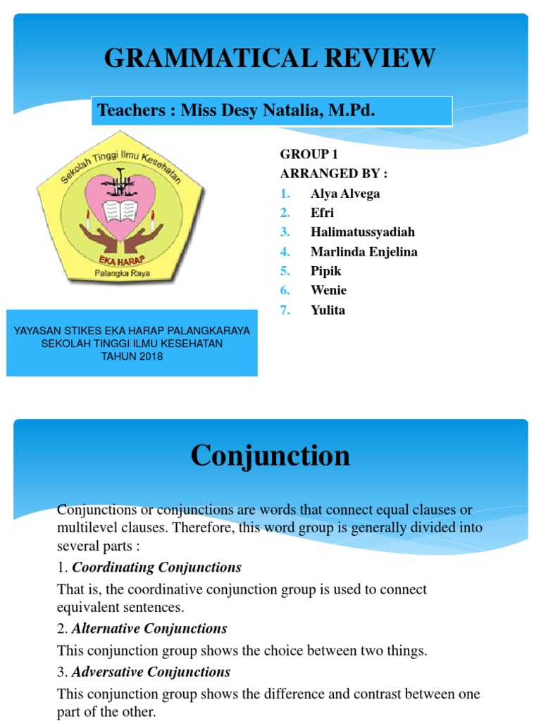 Grammatical Review: Teachers: Miss Desy Natalia, M.PD | PDF | Verb | Noun