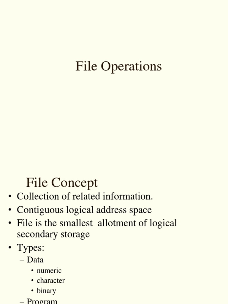File Operations PDF | Download Free PDF | File System | Computer File