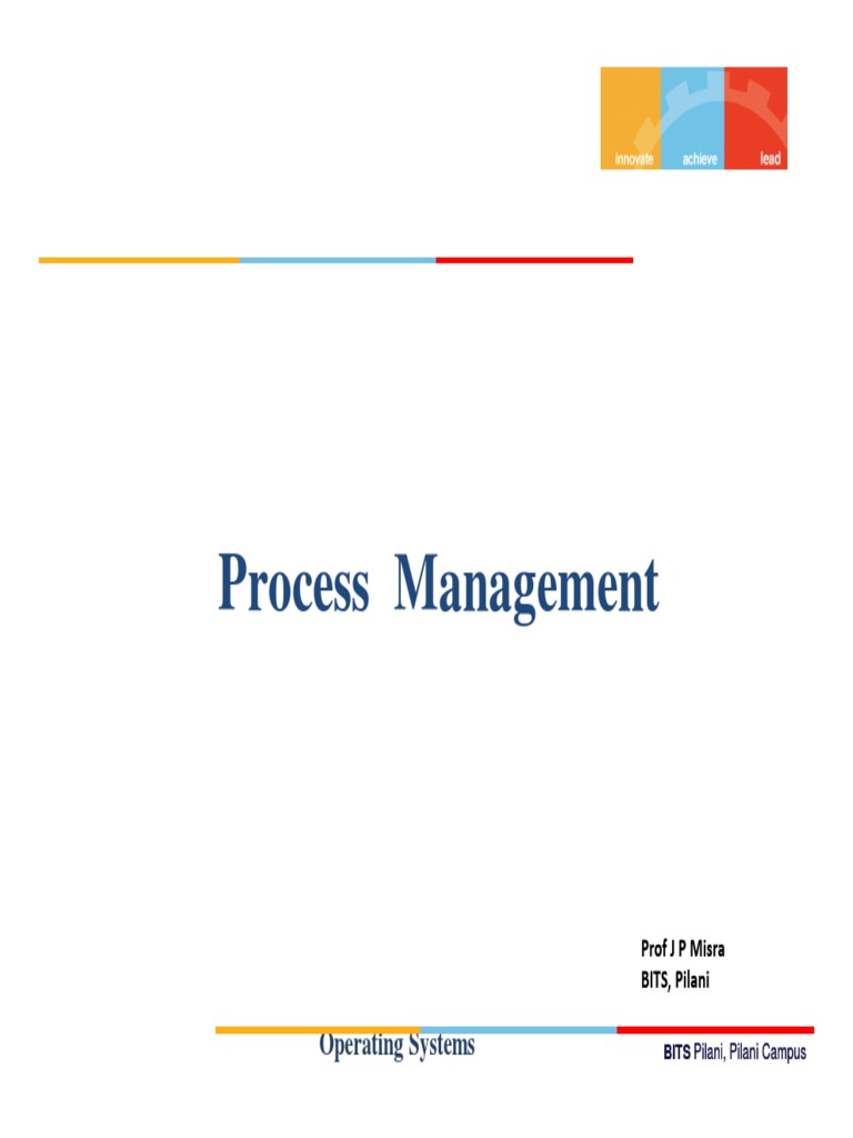 Process Management: Operating Systems | PDF | Process (Computing ...
