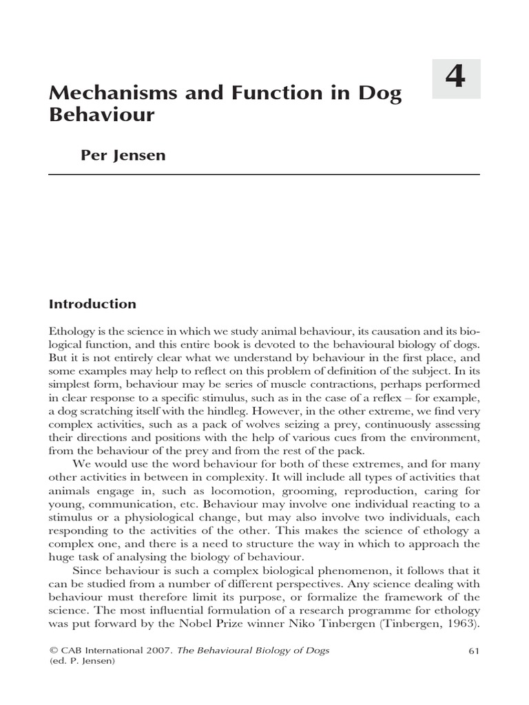 Mechanisms and Function in Dog | PDF | Autonomic Nervous System | Cerebrum
