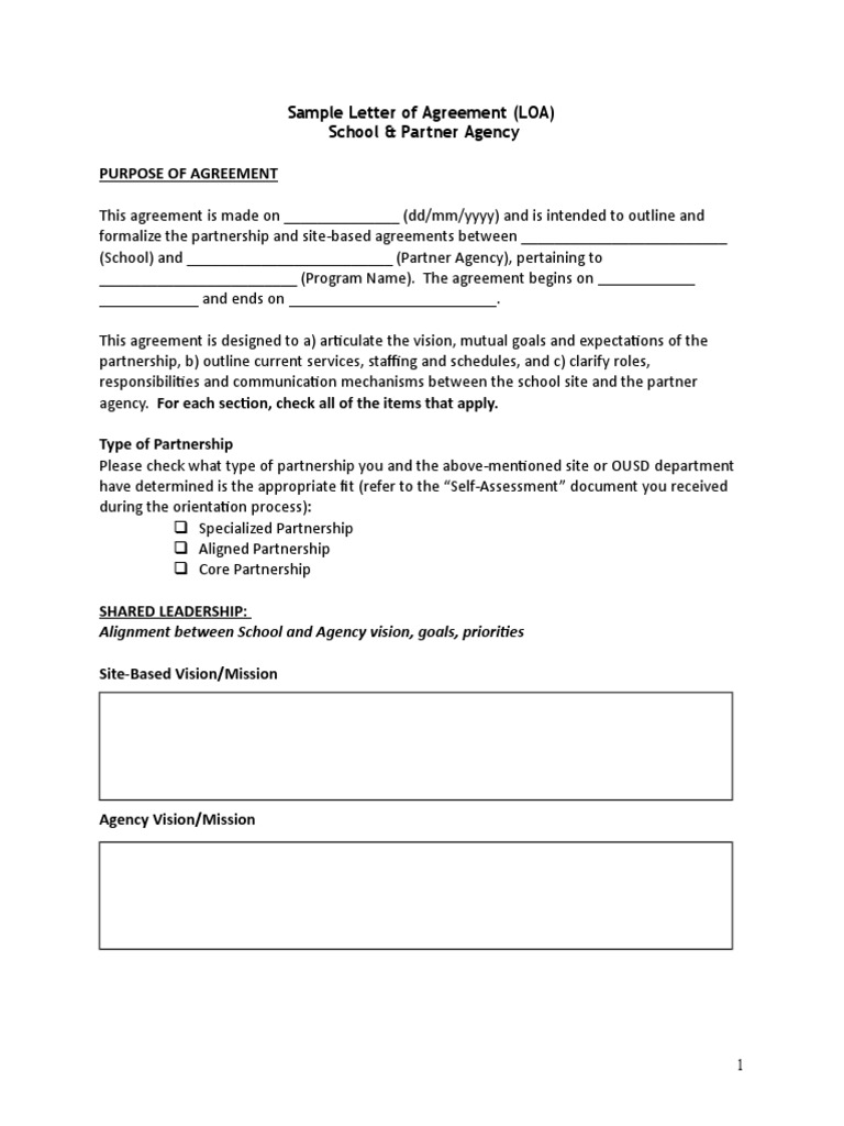 School Partnership Agreement Template | PDF | Business