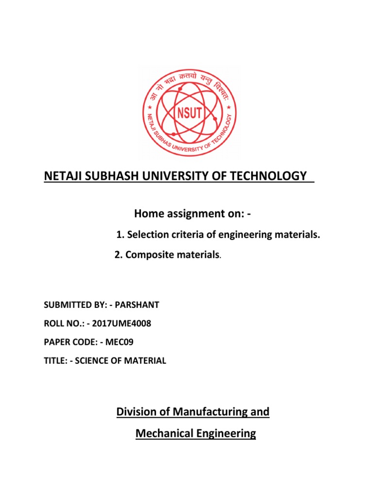 Netaji Subhash University of Technology: Home Assignment On | PDF ...