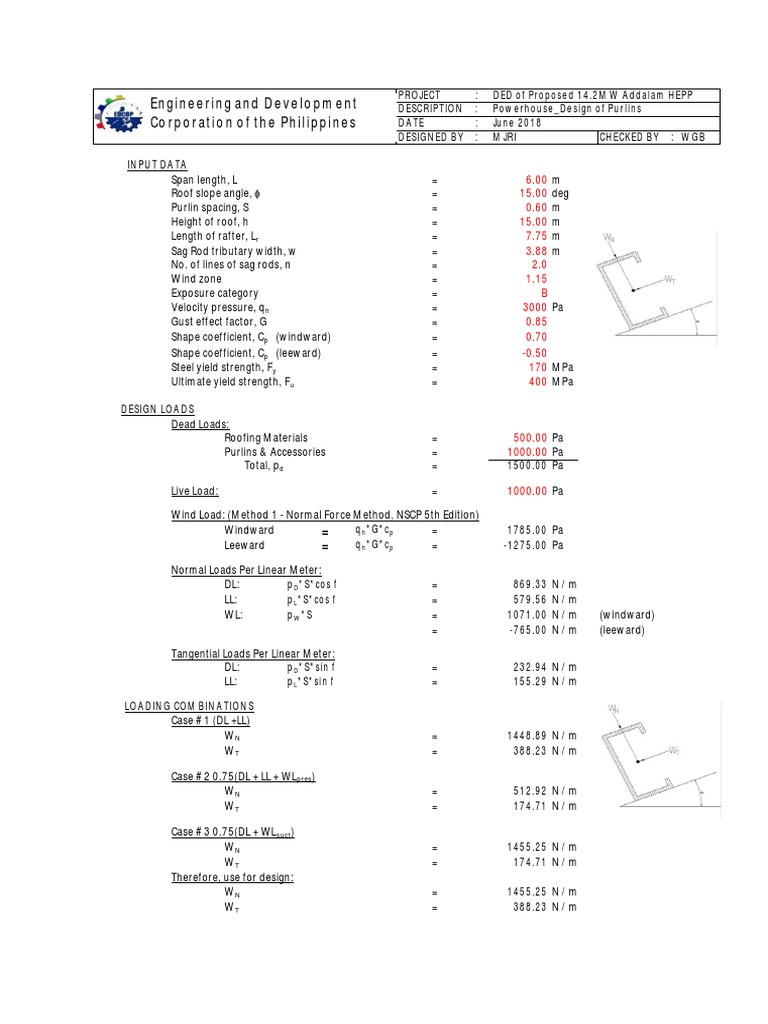Purlins Design-Lc Shapes | PDF | Applied And Interdisciplinary Physics ...
