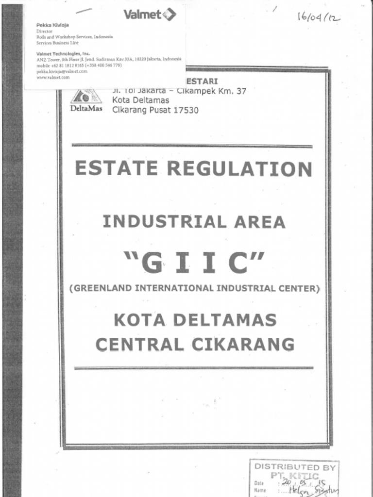 GIIC Estate Regulation - English | PDF