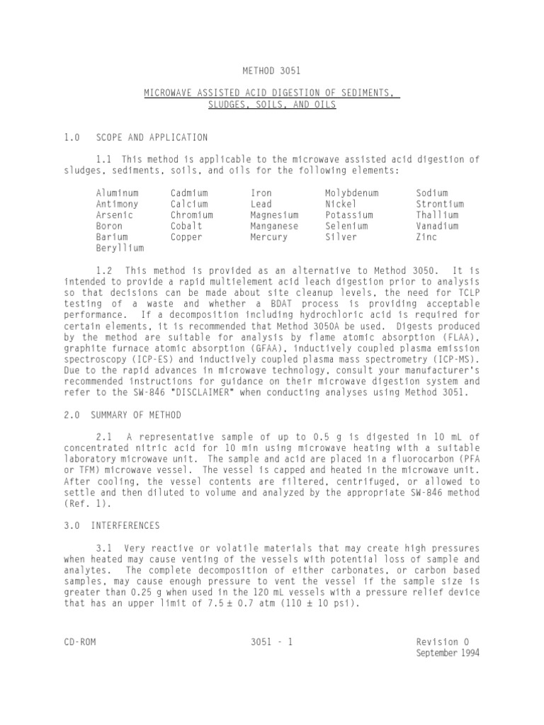 A Rapid Microwave-Assisted Acid Digestion Method for the Determination ...