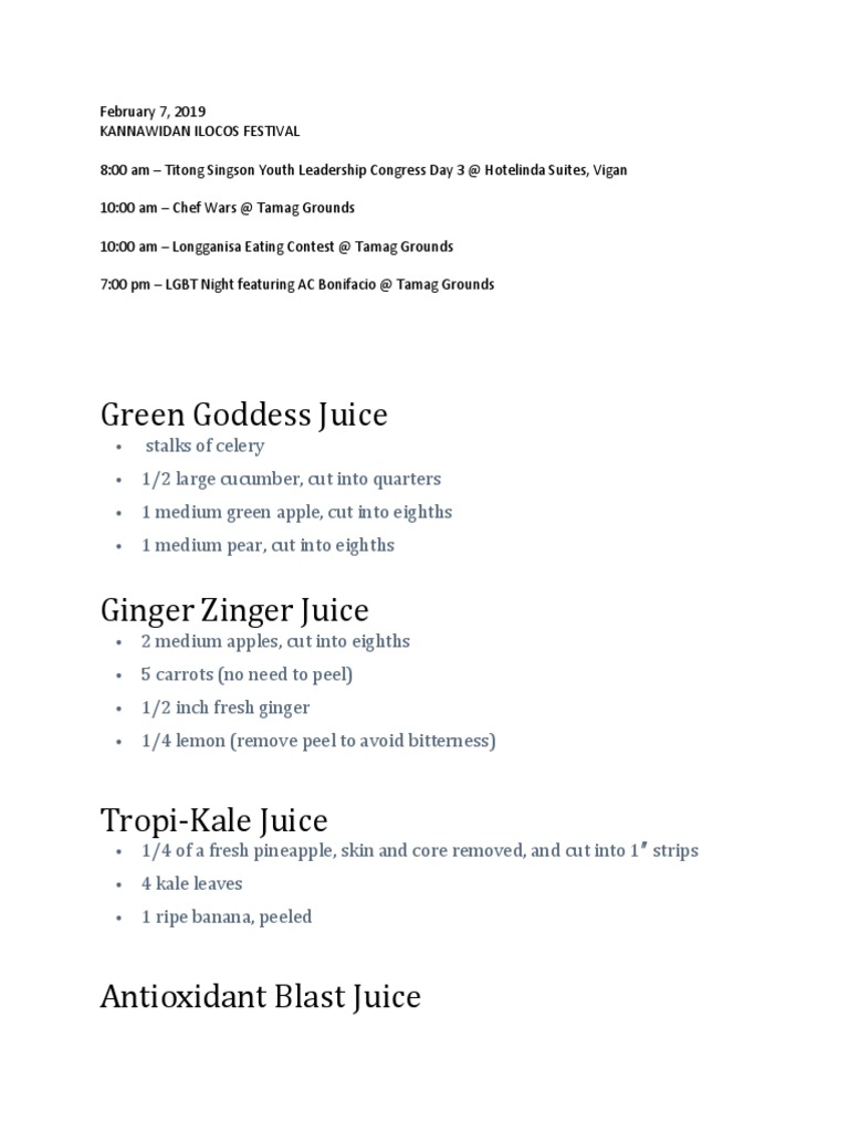 Juicing | PDF | Lemon | Ginger