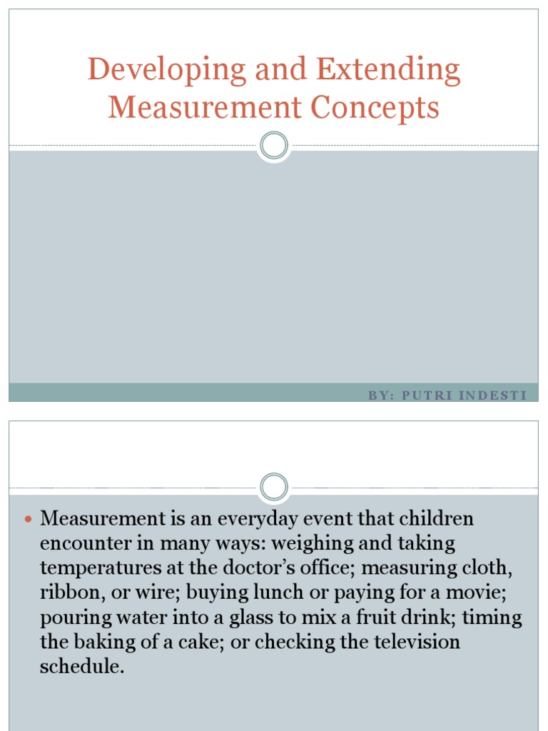 Developing Measurement Concepts and Skills Through Hands-On Learning ...