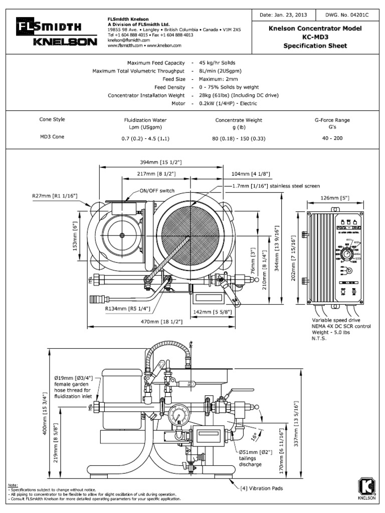 Knelson KC-MD3 Rev1 PDF | PDF