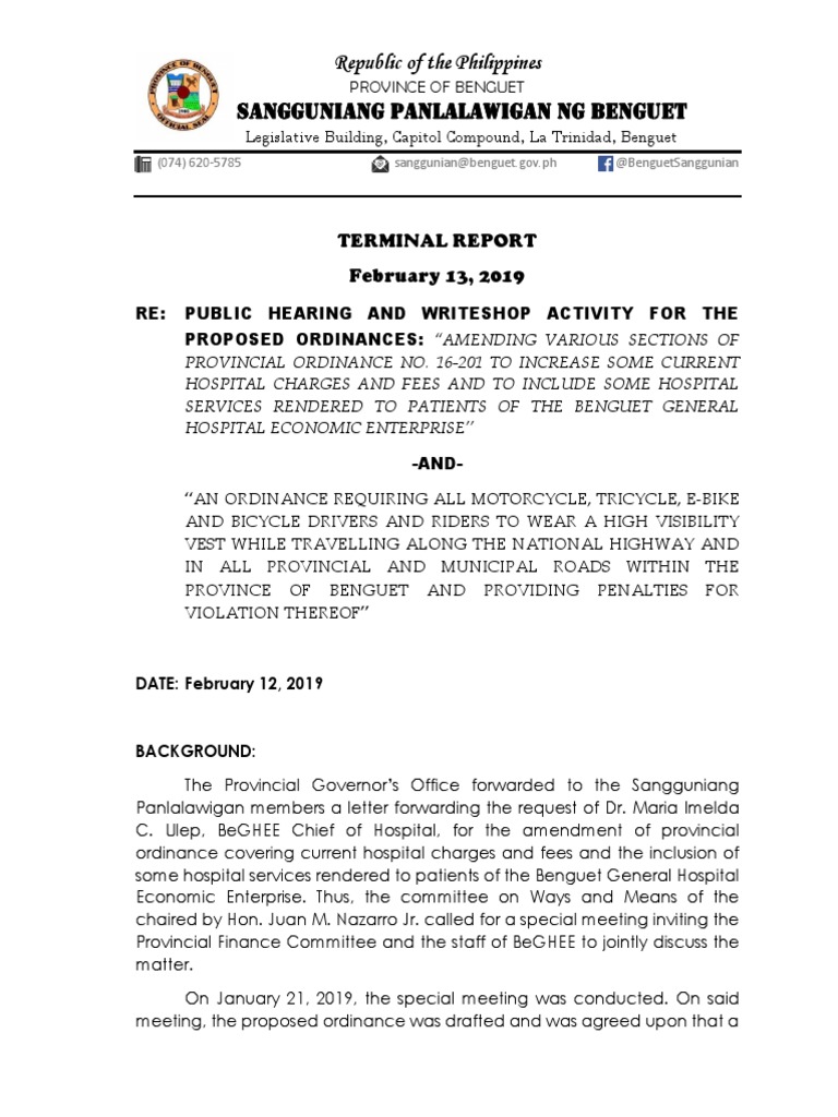 Sangguniang Panlalawigan NG Benguet: Republic of The Philippines | PDF ...