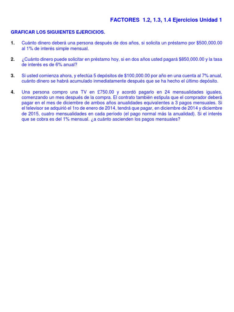 Ejercicios de Ingeco para Resolver 2019 | PDF | Interés | Tasas de interés