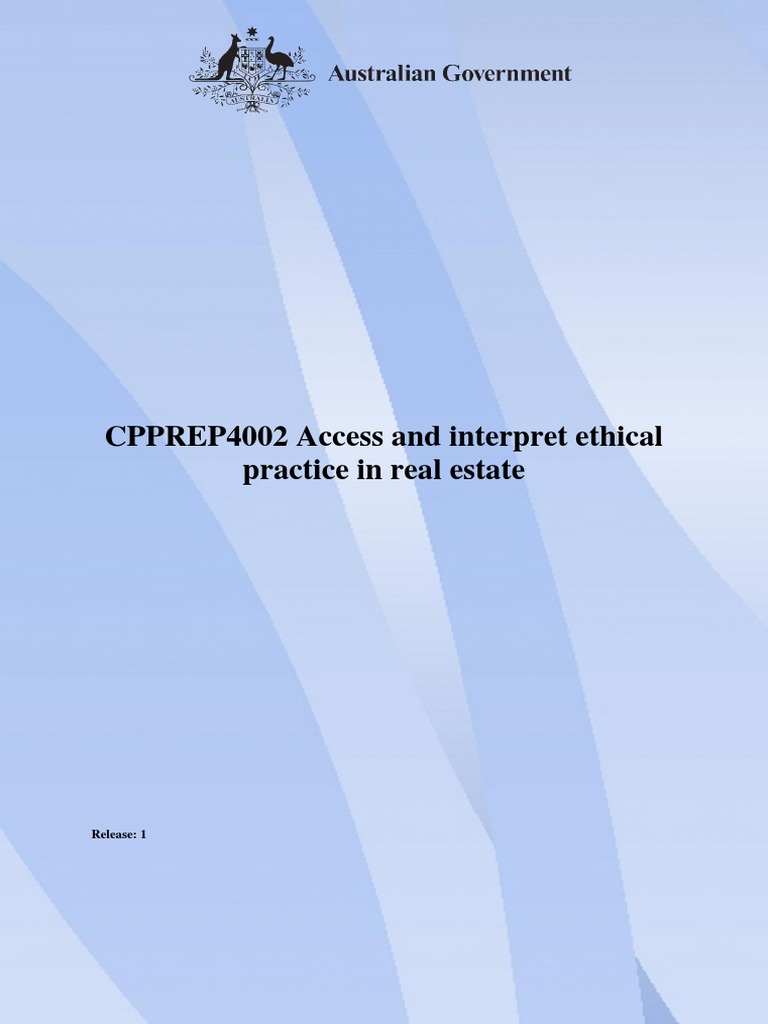 CPPREP4002 - Annotated Unit Guide | PDF | Real Estate Broker | Confidentiality