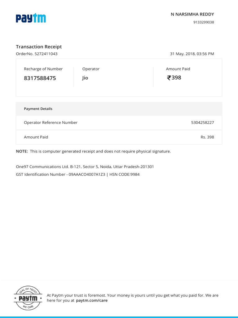 Invoice Jio - 3873305244 PDF | PDF