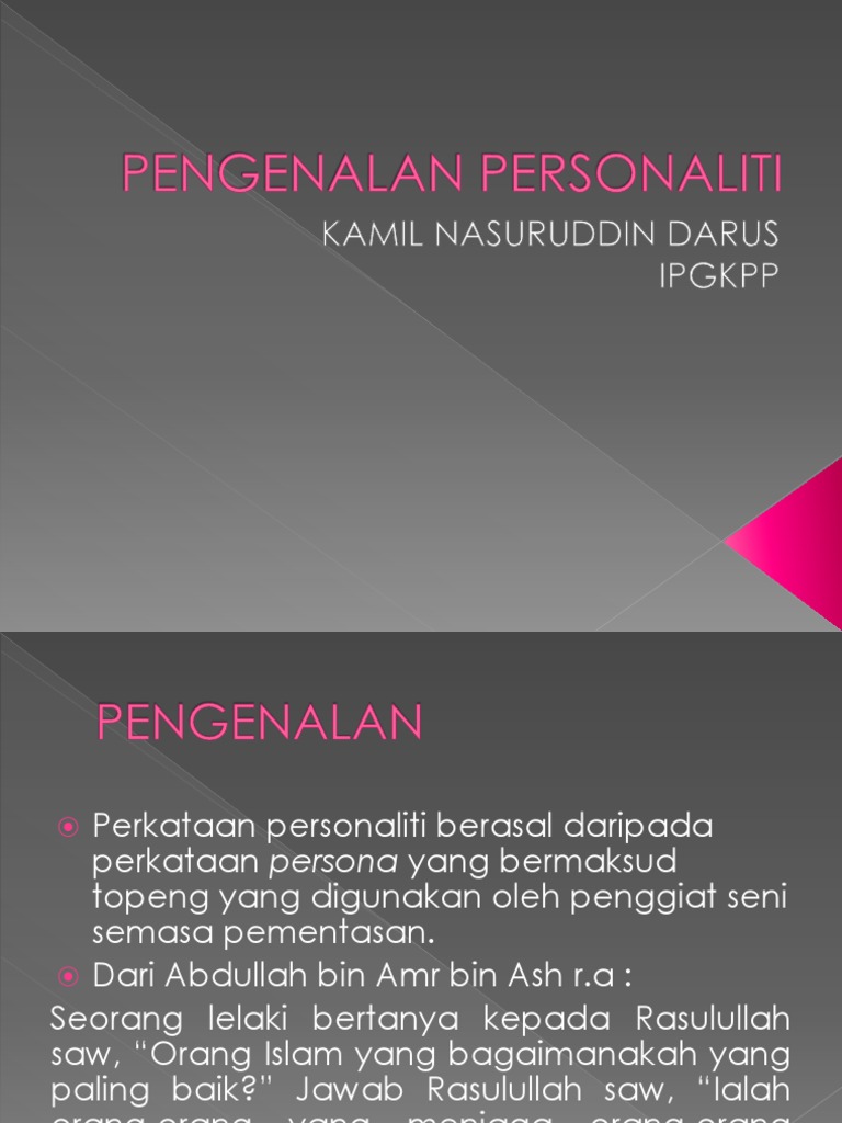 Pengenalan Personaliti | PDF