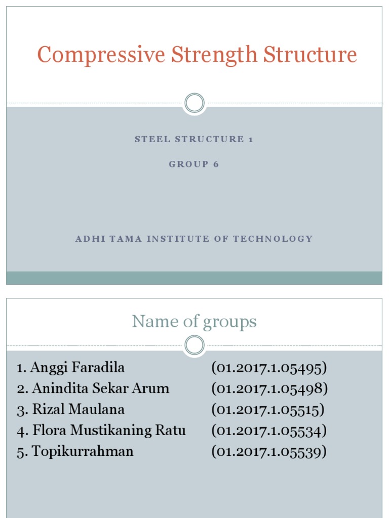 Compressive Steel Structure | PDF | Strength Of Materials | Column