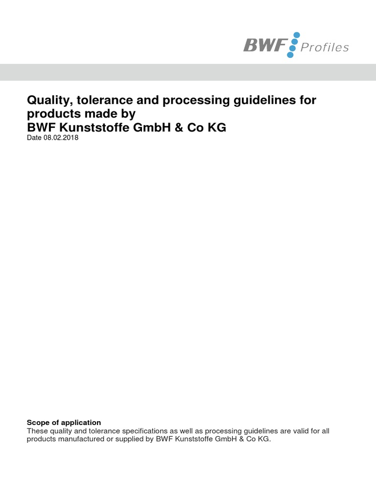 Processing Guidelines BWF e | PDF | Screw | Grinding (Abrasive Cutting)