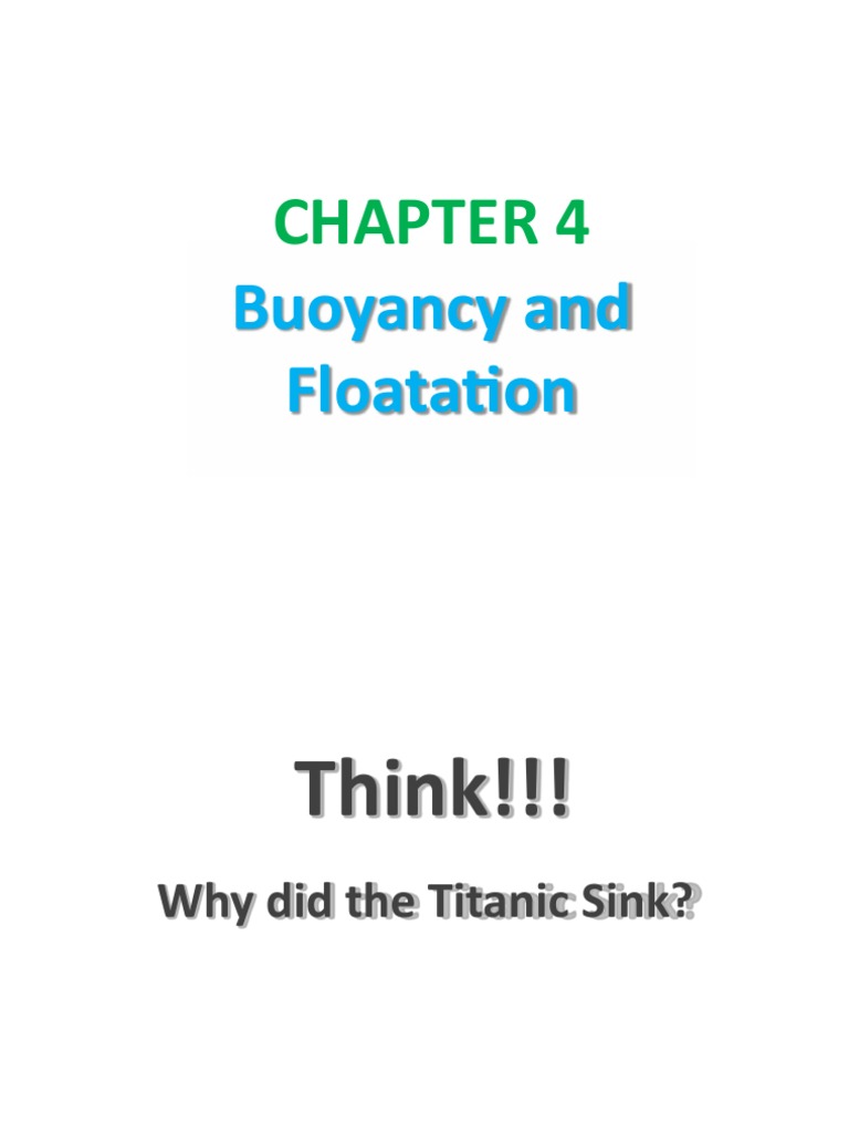 Chapter 4 - Buoyancy Stability | PDF | Buoyancy | Density