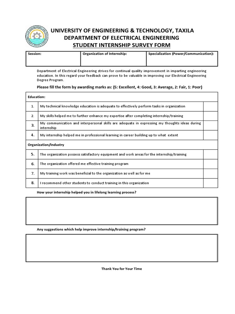 Assessing the Effectiveness of an Electrical Engineering Internship ...