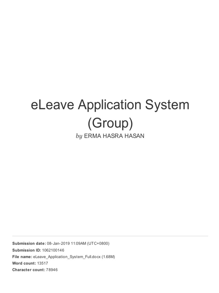 Eleave Application System (Group) PDF | PDF