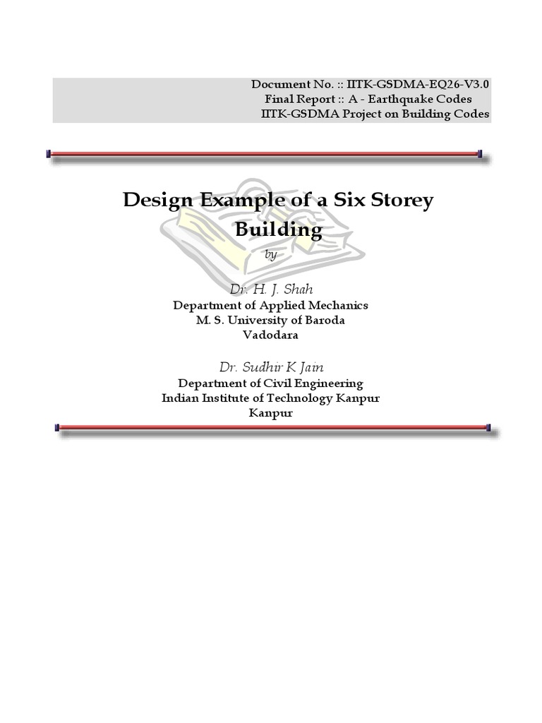 Design Example of A Six Storey Building Project Report PDF | PDF | Beam ...