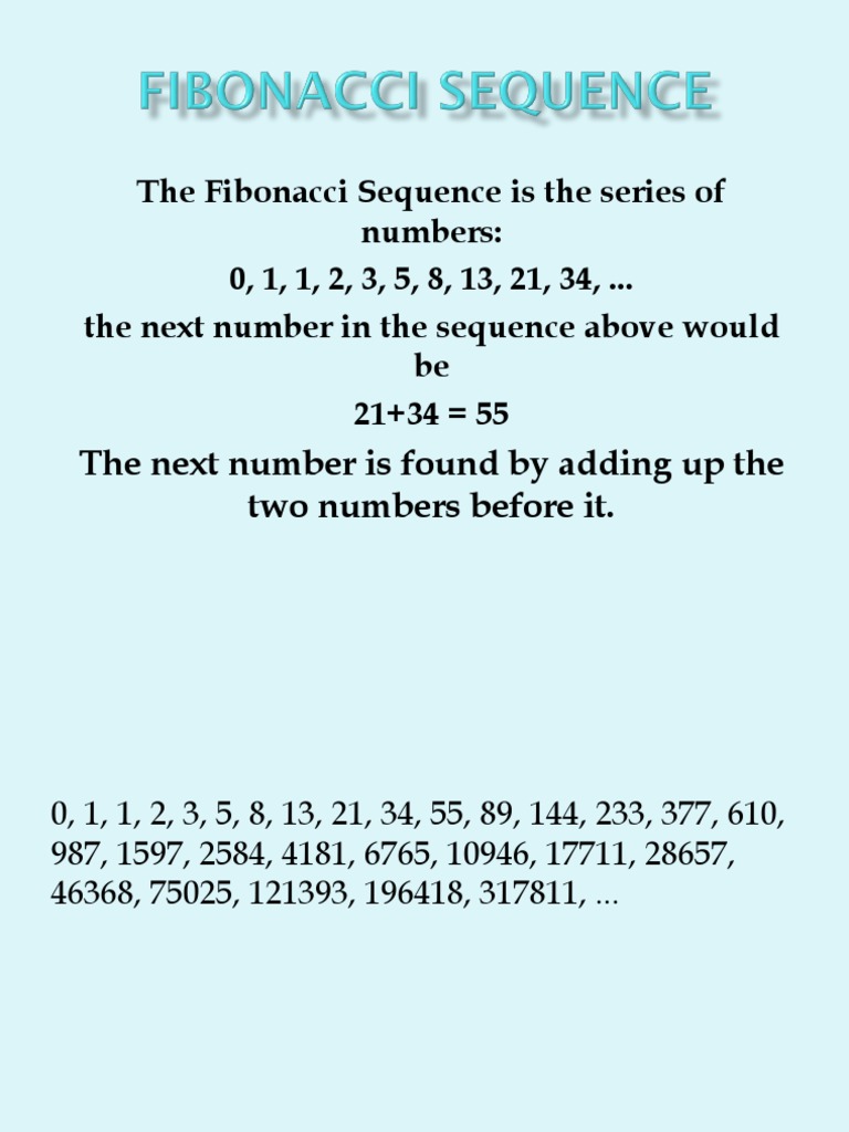 Fibonacci Numbers | PDF