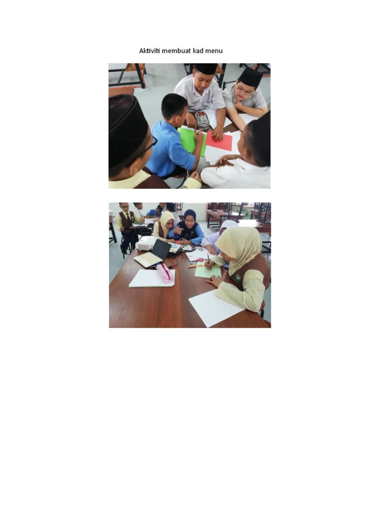 Aktiviti Membuat Kad Menu | PDF